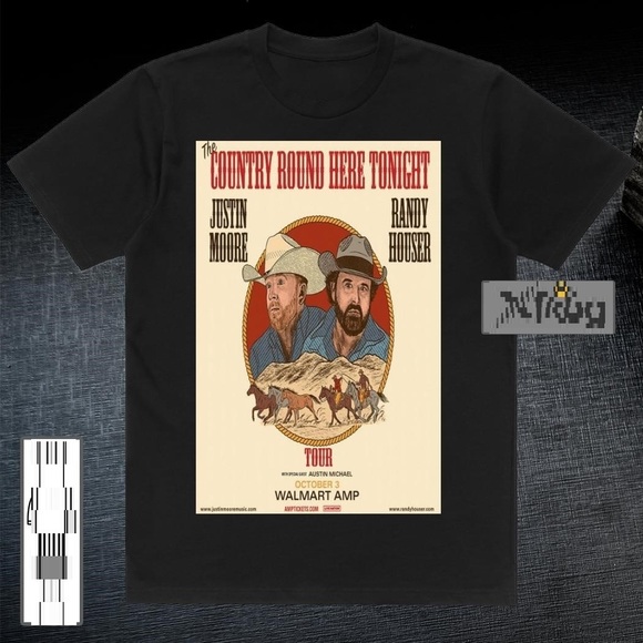 Gildan | Shirts | Justin Moore Randy Houser October 3 224 Walmart Amp ...